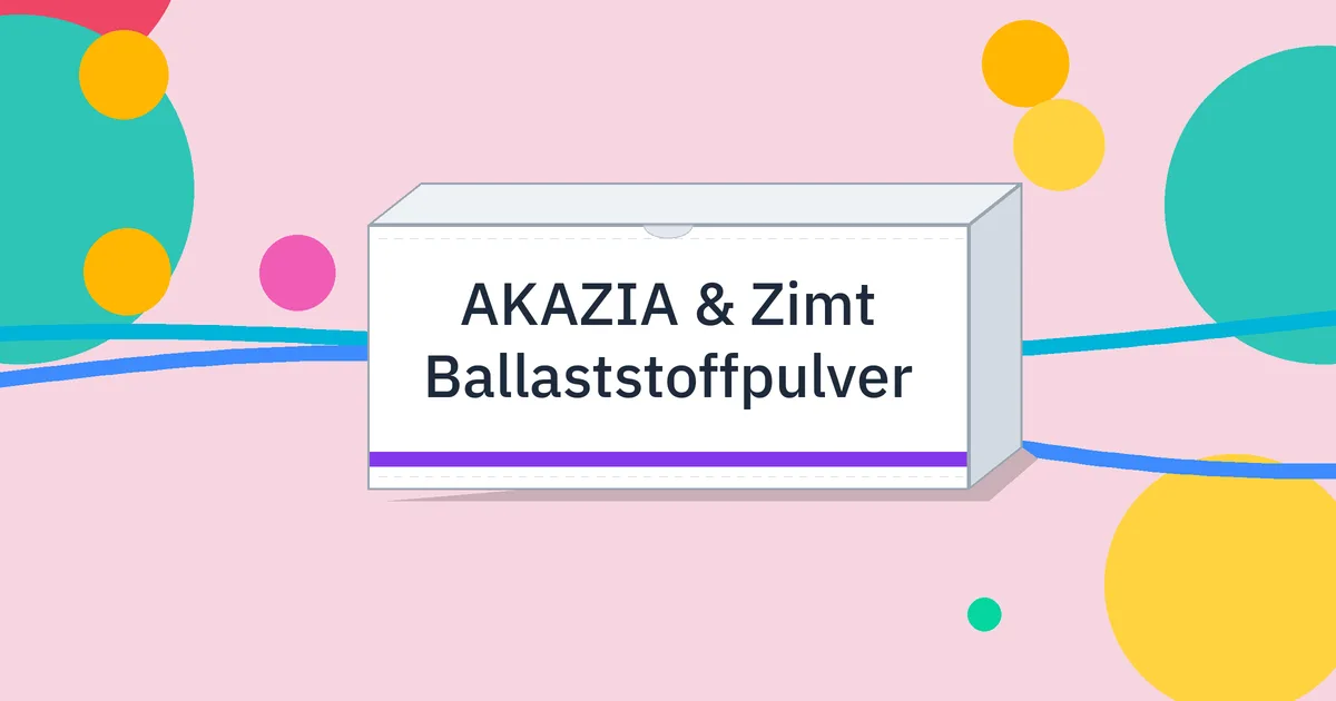 Symbolbild: Packung mit der Aufschrift AKAZIA & Zimt Ballaststoffpulver (PZN 19777300) – Verfügbarkeit und Bezug in Apotheken in Frankfurt am Main
