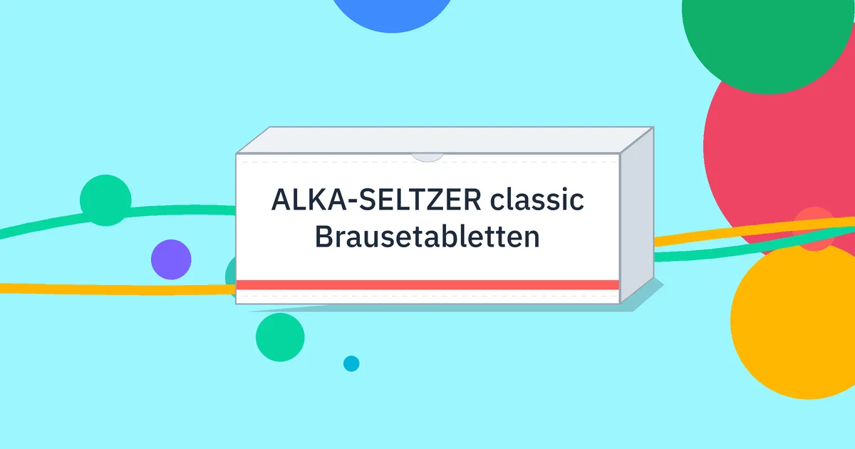 Symbolbild: Packung mit der Aufschrift ALKA-SELTZER classic Brausetabletten (PZN 04153611) – Verfügbarkeit und Bezug in Apotheken in Frankfurt am Main