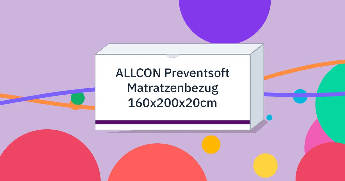 Symbolbild: Packung mit der Aufschrift ALLCON Preventsoft Matratzenbezug 160x200x20cm (PZN 03058023) – Verfügbarkeit und Bezug in Apotheken in Frankfurt am Main