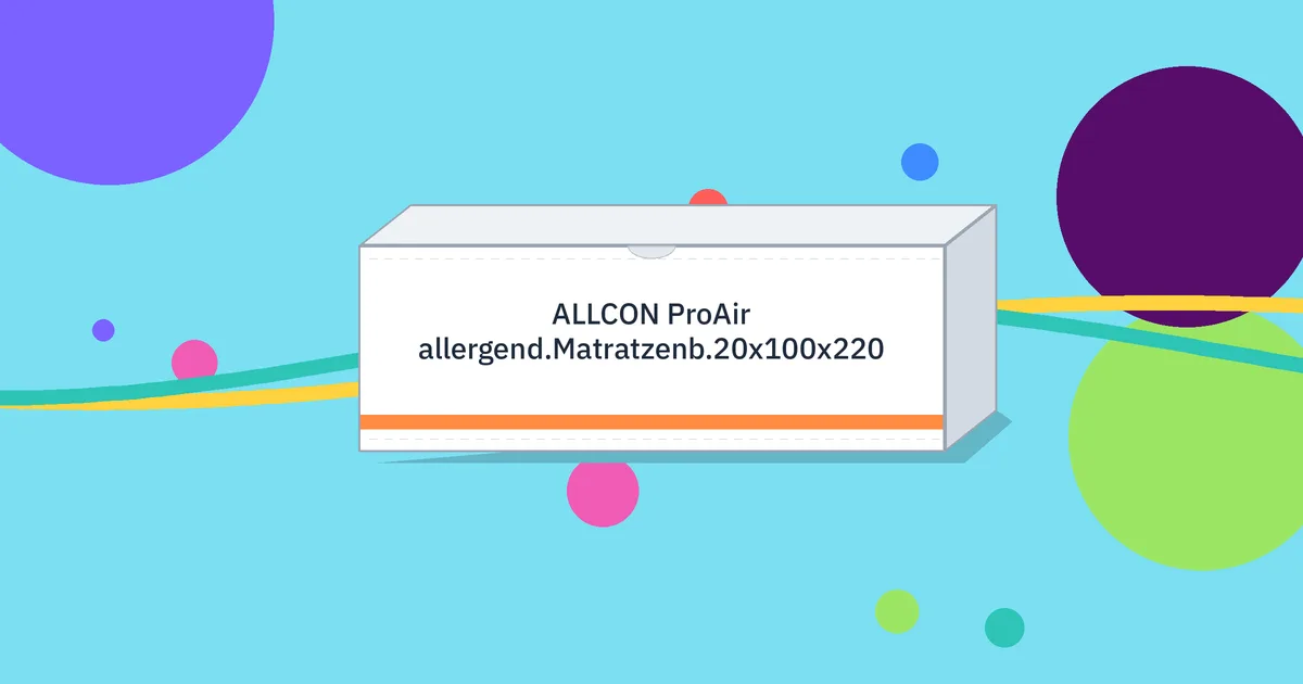 Symbolbild: Packung mit der Aufschrift ALLCON ProAir allergend.Matratzenb.20x100x220 (PZN 12445782) – Verfügbarkeit und Bezug in Apotheken in Frankfurt am Main