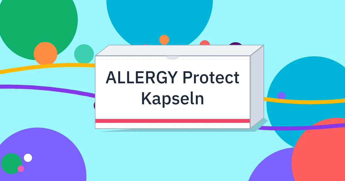 Symbolbild: Packung mit der Aufschrift ALLERGY Protect Kapseln (PZN 19104682) – Verfügbarkeit und Bezug in Apotheken in Frankfurt am Main