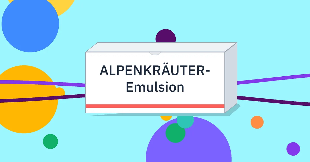 Symbolbild: Packung mit der Aufschrift ALPENKRÄUTER-Emulsion (PZN 16802291) – Verfügbarkeit und Bezug in Apotheken in Frankfurt am Main