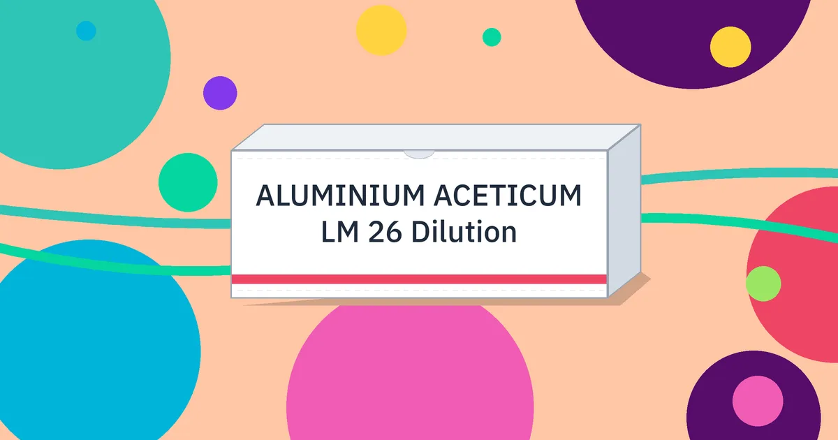 Symbolbild: Packung mit der Aufschrift ALUMINIUM ACETICUM LM 26 Dilution (PZN 13316383) – Verfügbarkeit und Bezug in Apotheken in Frankfurt am Main