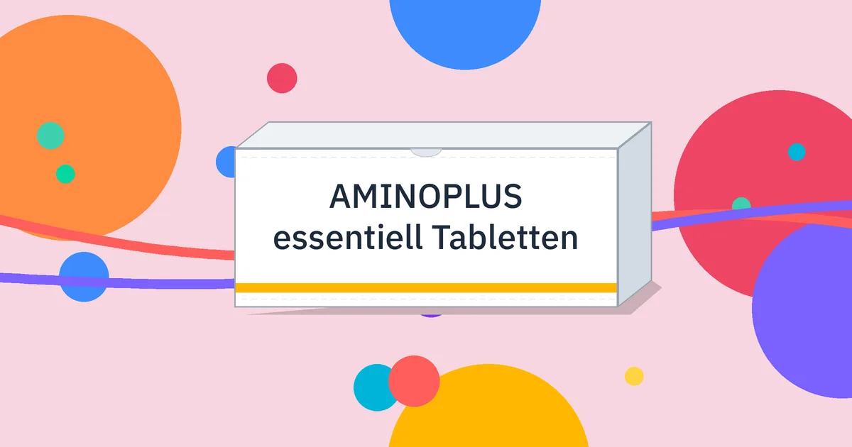 Symbolbild: Packung mit der Aufschrift AMINOPLUS essentiell Tabletten (PZN 09264143) – Verfügbarkeit und Bezug in Apotheken in Frankfurt am Main