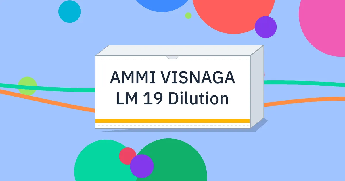 Symbolbild: Packung mit der Aufschrift AMMI VISNAGA LM 19 Dilution (PZN 12760294) – Verfügbarkeit und Bezug in Apotheken in Frankfurt am Main