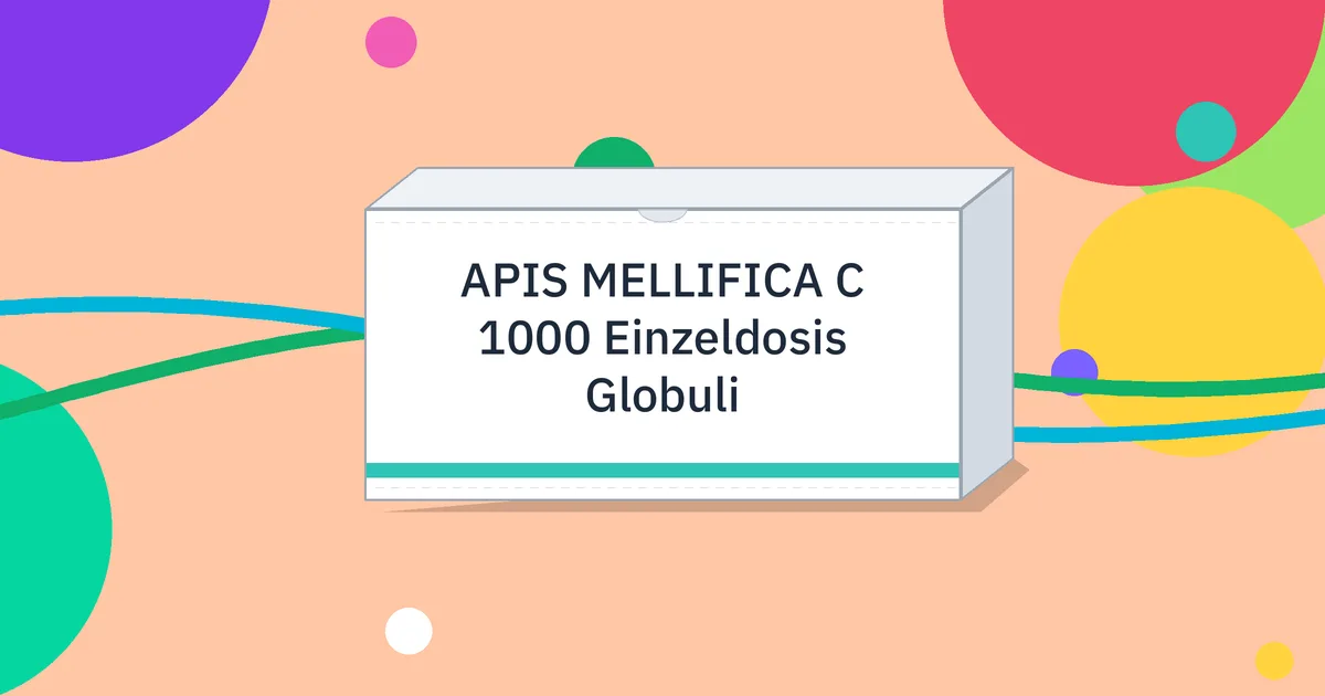 Symbolbild: Packung mit der Aufschrift APIS MELLIFICA C 1000 Einzeldosis Globuli (PZN 01926811) – Verfügbarkeit und Bezug in Apotheken in Frankfurt am Main
