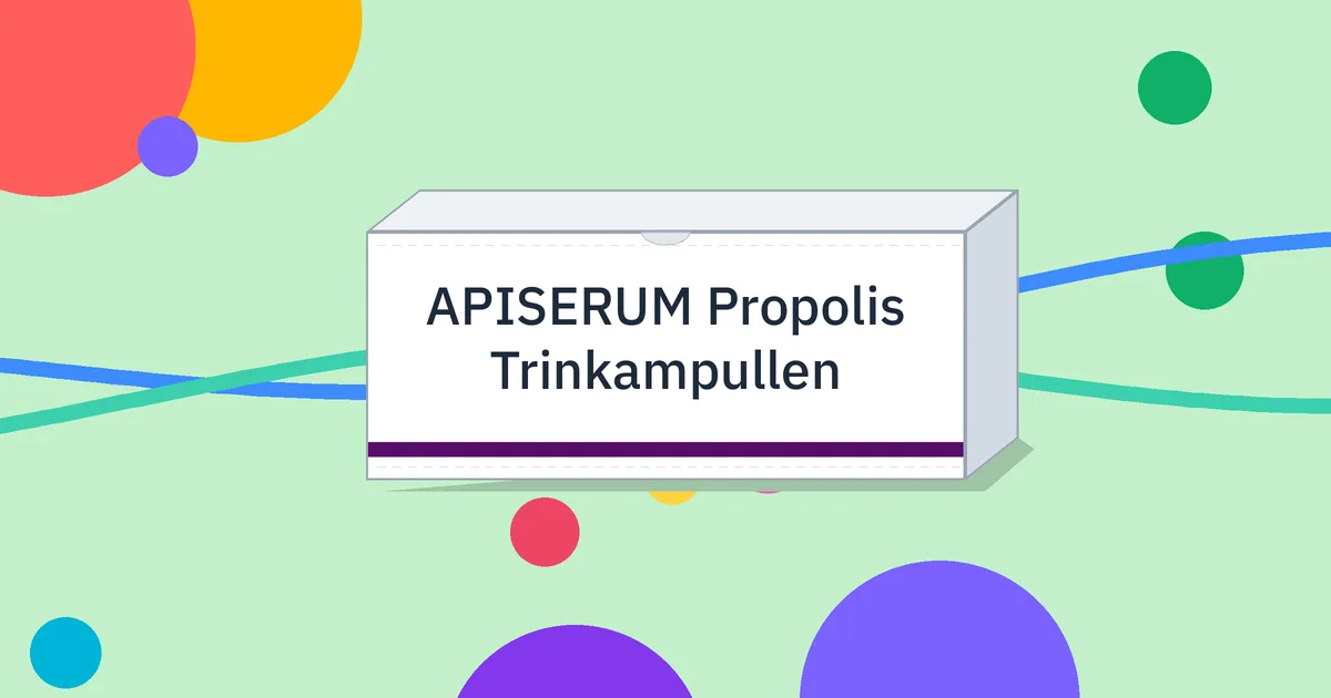 Symbolbild: Packung mit der Aufschrift APISERUM Propolis Trinkampullen (PZN 02457933) – Verfügbarkeit und Bezug in Apotheken in Frankfurt am Main