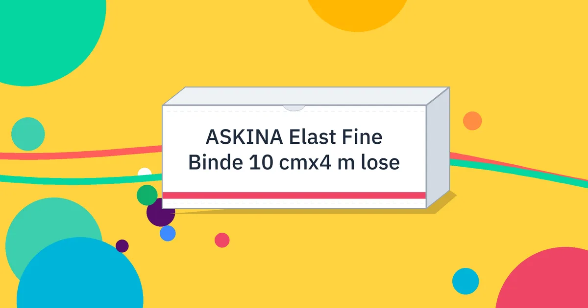Symbolbild: Packung mit der Aufschrift ASKINA Elast Fine Binde 10 cmx4 m lose (PZN 10987622) – Verfügbarkeit und Bezug in Apotheken in Frankfurt am Main