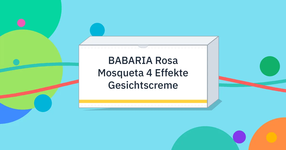 Symbolbild: Packung mit der Aufschrift BABARIA Rosa Mosqueta 4 Effekte Gesichtscreme (PZN 04721593) – Verfügbarkeit und Bezug in Apotheken in Frankfurt am Main