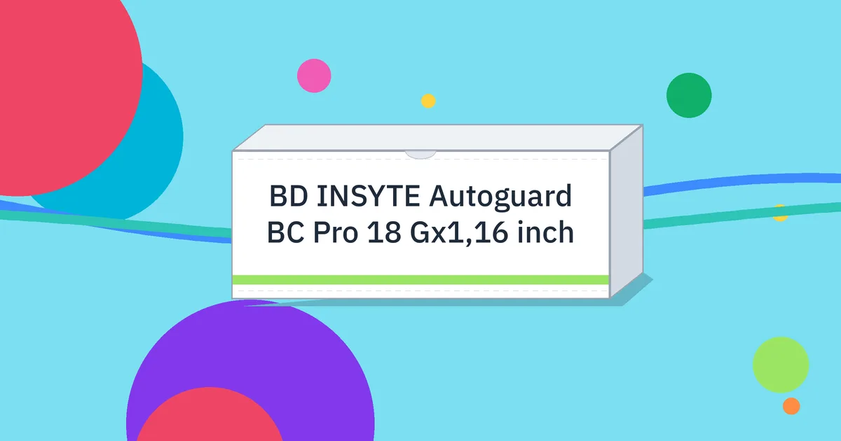 Symbolbild: Packung mit der Aufschrift BD INSYTE Autoguard BC Pro 18 Gx1,16 inch (PZN 17517807) – Verfügbarkeit und Bezug in Apotheken in Frankfurt am Main