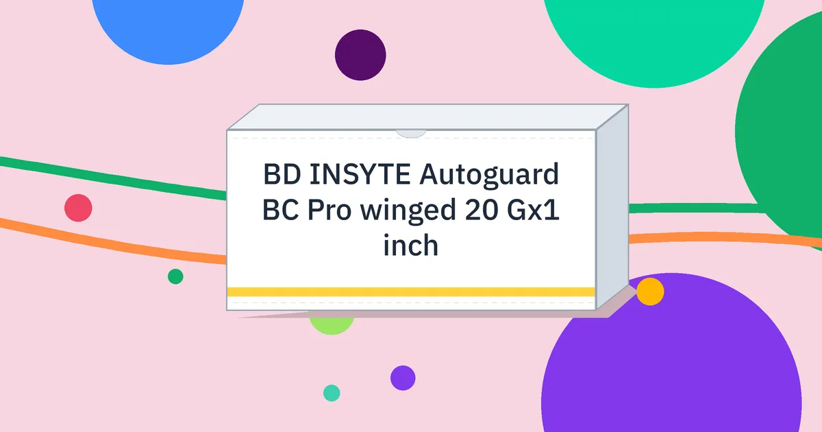 Symbolbild: Packung mit der Aufschrift BD INSYTE Autoguard BC Pro winged 20 Gx1 inch (PZN 17517894) – Verfügbarkeit und Bezug in Apotheken in Frankfurt am Main