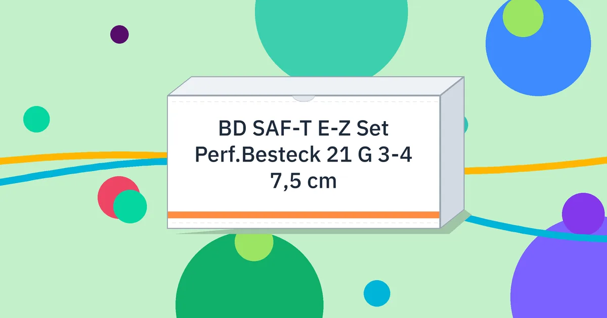 Symbolbild: Packung mit der Aufschrift BD SAF-T E-Z Set Perf.Besteck 21 G 3-4 7,5 cm (PZN 07546914) – Verfügbarkeit und Bezug in Apotheken in Frankfurt am Main