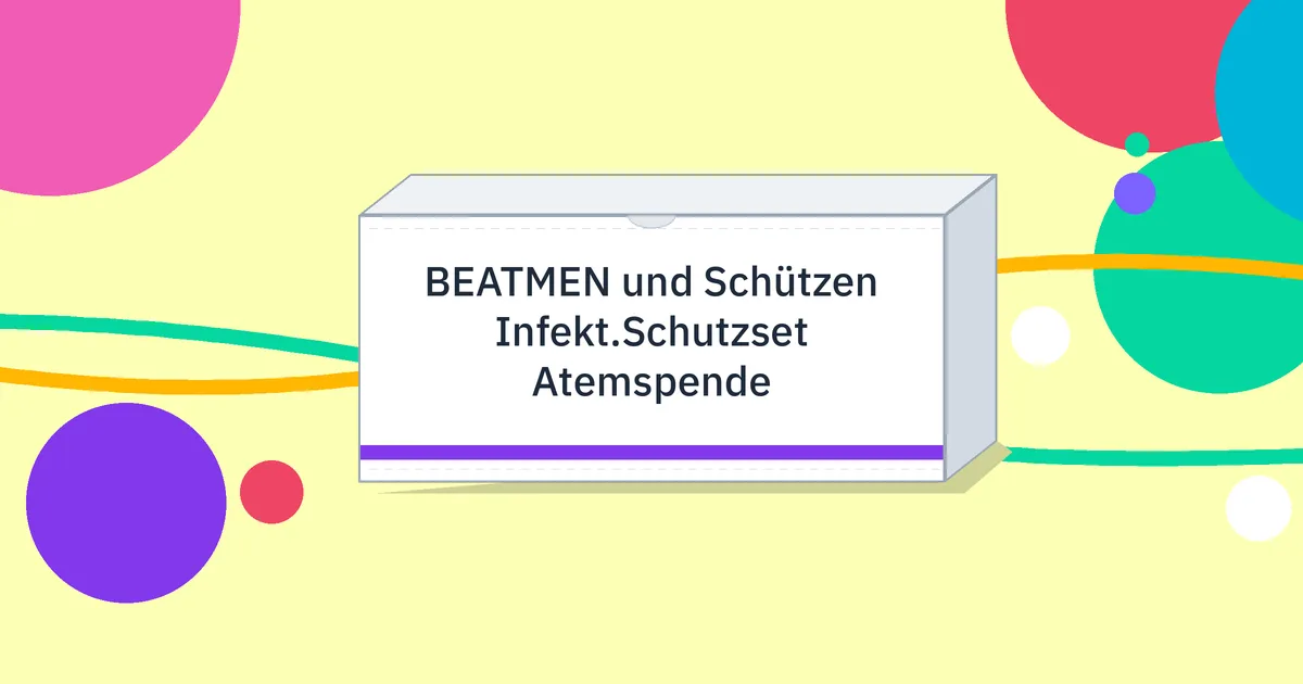 Symbolbild: Packung mit der Aufschrift BEATMEN und Schützen Infekt.Schutzset Atemspende (PZN 00199102) – Verfügbarkeit und Bezug in Apotheken in Frankfurt am Main