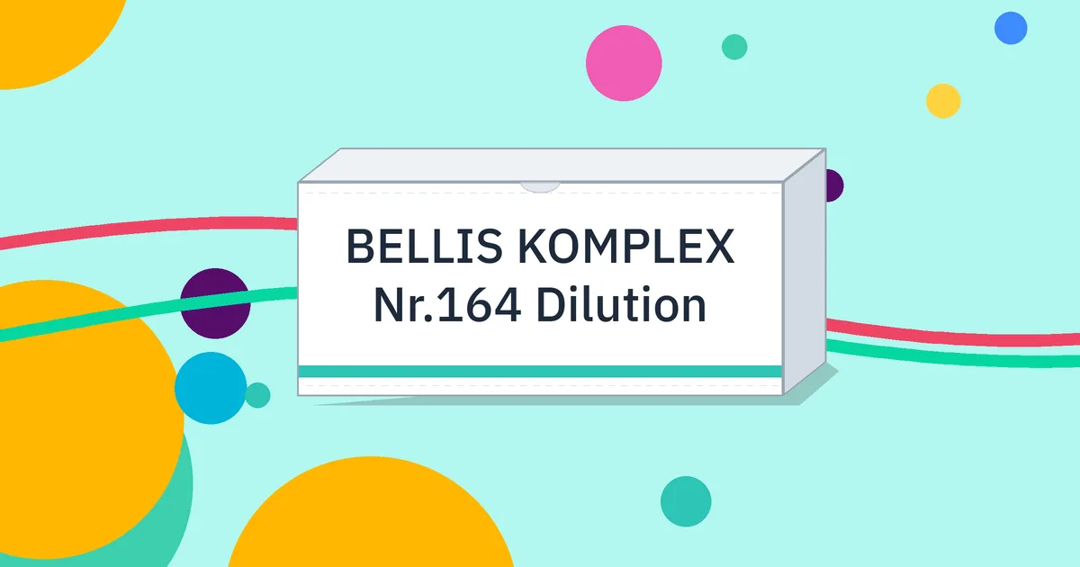 Symbolbild: Packung mit der Aufschrift BELLIS KOMPLEX Nr.164 Dilution (PZN 00115298) – Verfügbarkeit und Bezug in Apotheken in Frankfurt am Main