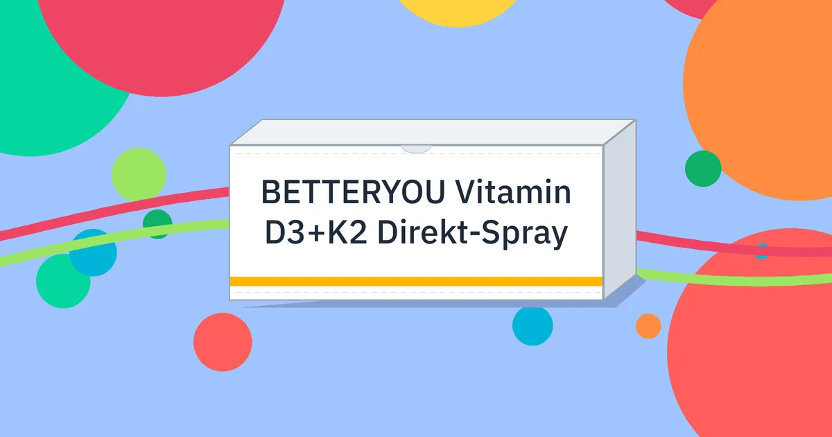 Symbolbild: Packung mit der Aufschrift BETTERYOU Vitamin D3+K2 Direkt-Spray (PZN 16879224) – Verfügbarkeit und Bezug in Apotheken in Frankfurt am Main