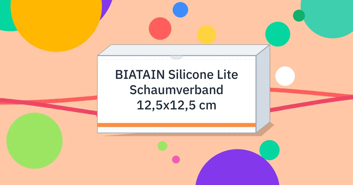 Symbolbild: Packung mit der Aufschrift BIATAIN Silicone Lite Schaumverband 12,5x12,5 cm (PZN 11134778) – Verfügbarkeit und Bezug in Apotheken in Frankfurt am Main