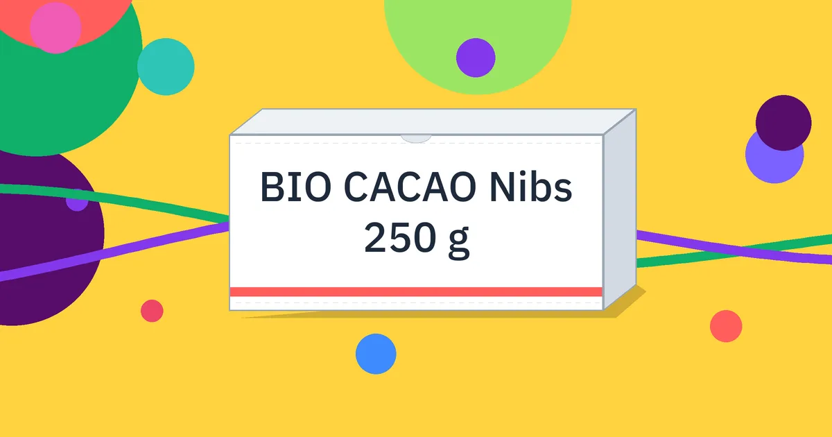 Symbolbild: Packung mit der Aufschrift BIO CACAO Nibs 250 g (PZN 09510702) – Verfügbarkeit und Bezug in Apotheken in Frankfurt am Main