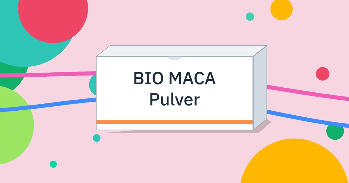 Symbolbild: Packung mit der Aufschrift BIO MACA Pulver (PZN 16652609) – Verfügbarkeit und Bezug in Apotheken in Frankfurt am Main