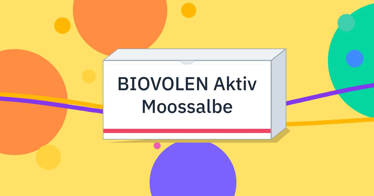 Symbolbild: Packung mit der Aufschrift BIOVOLEN Aktiv Moossalbe (PZN 16135179) – Verfügbarkeit und Bezug in Apotheken in Frankfurt am Main