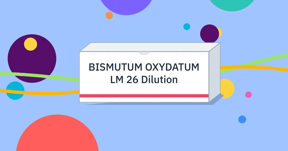 Symbolbild: Packung mit der Aufschrift BISMUTUM OXYDATUM LM 26 Dilution (PZN 13388158) – Verfügbarkeit und Bezug in Apotheken in Frankfurt am Main