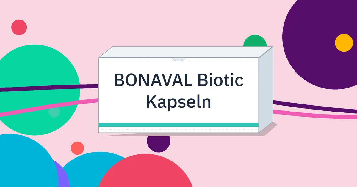 Symbolbild: Packung mit der Aufschrift BONAVAL Biotic Kapseln (PZN 18831813) – Verfügbarkeit und Bezug in Apotheken in Frankfurt am Main