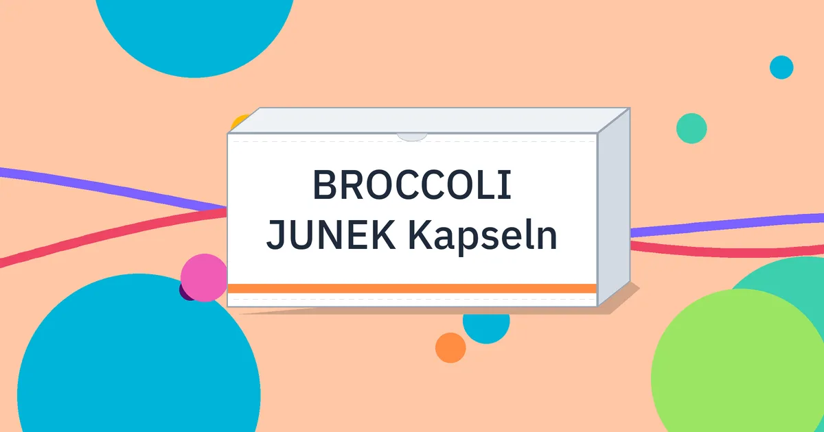 Symbolbild: Packung mit der Aufschrift BROCCOLI JUNEK Kapseln (PZN 00137940) – Verfügbarkeit und Bezug in Apotheken in Frankfurt am Main