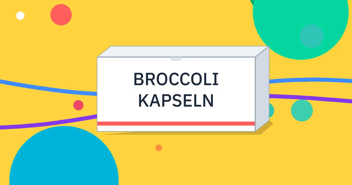 Symbolbild: Packung mit der Aufschrift BROCCOLI KAPSELN (PZN 04454821) – Verfügbarkeit und Bezug in Apotheken in Frankfurt am Main