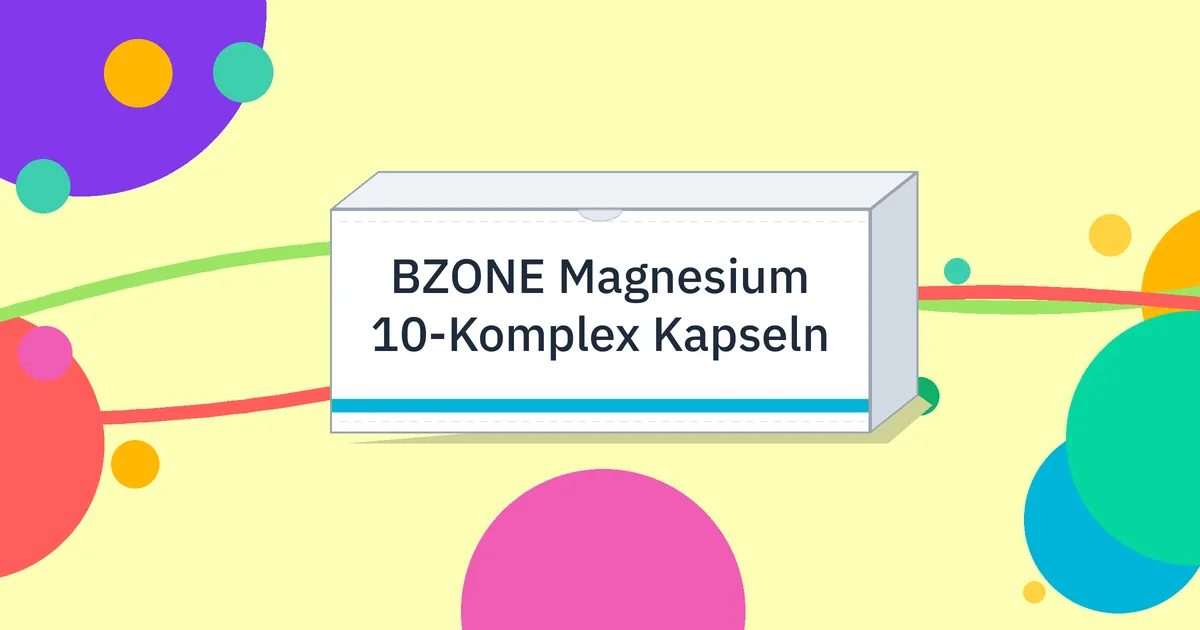 Symbolbild: Packung mit der Aufschrift BZONE Magnesium 10-Komplex Kapseln (PZN 20018539) – Verfügbarkeit und Bezug in Apotheken in Frankfurt am Main