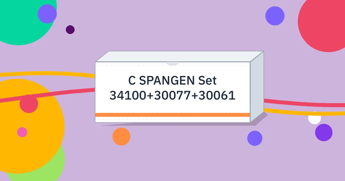 Symbolbild: Packung mit der Aufschrift C SPANGEN Set 34100+30077+30061 (PZN 07599750) – Verfügbarkeit und Bezug in Apotheken in Frankfurt am Main