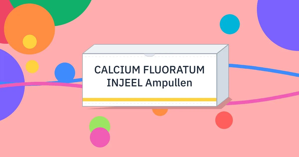 Symbolbild: Packung mit der Aufschrift CALCIUM FLUORATUM INJEEL Ampullen (PZN 00168142) – Verfügbarkeit und Bezug in Apotheken in Frankfurt am Main