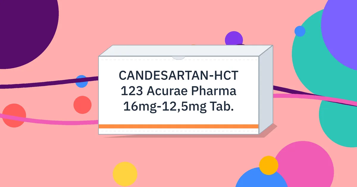 Symbolbild: Packung mit der Aufschrift CANDESARTAN-HCT 123 Acurae Pharma 16mg-12,5mg Tab. (PZN 19835523) – Verfügbarkeit und Bezug in Apotheken in Frankfurt am Main