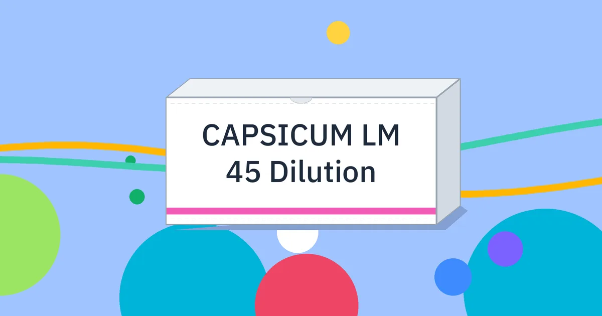 Symbolbild: Packung mit der Aufschrift CAPSICUM LM 45 Dilution (PZN 12808865) – Verfügbarkeit und Bezug in Apotheken in Frankfurt am Main
