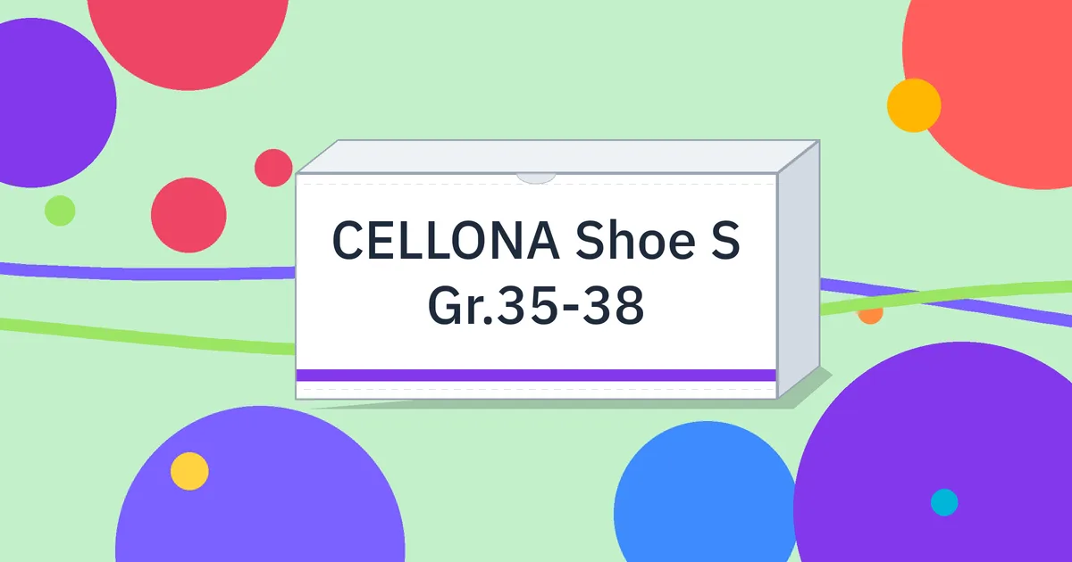 Symbolbild: Packung mit der Aufschrift CELLONA Shoe S Gr.35-38 (PZN 03901519) – Verfügbarkeit und Bezug in Apotheken in Frankfurt am Main