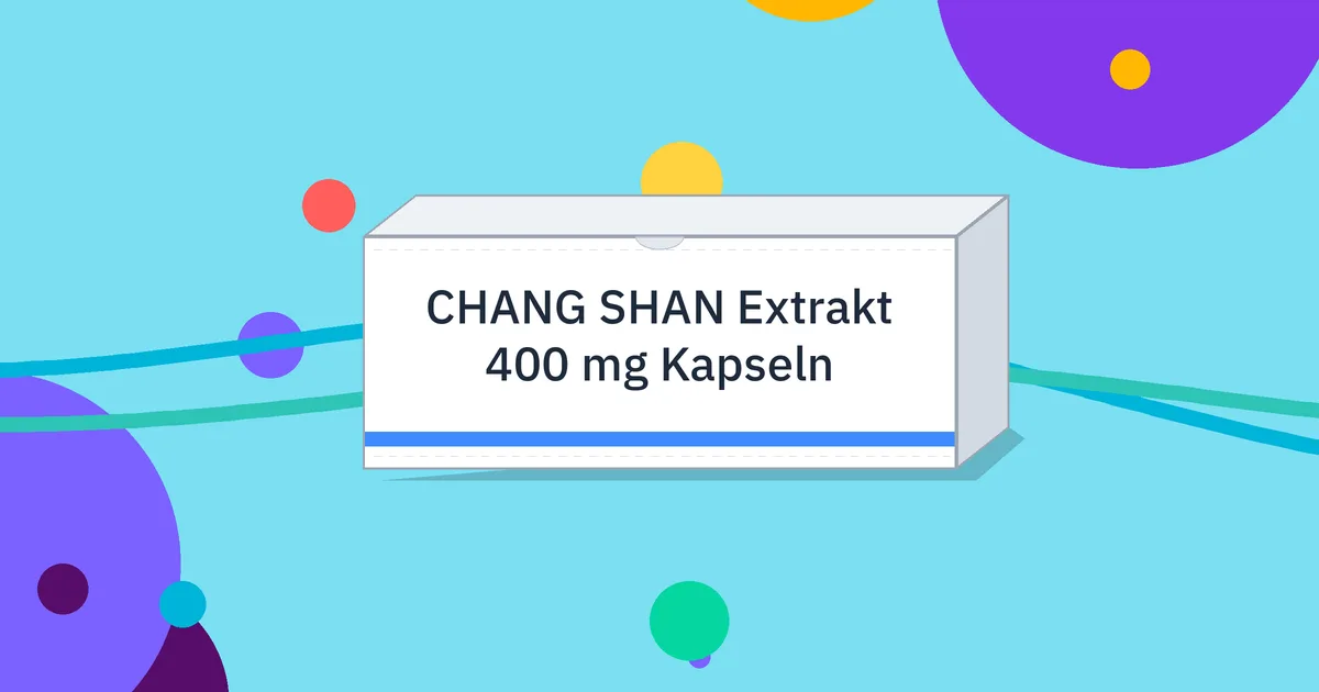 Symbolbild: Packung mit der Aufschrift CHANG SHAN Extrakt 400 mg Kapseln (PZN 10008126) – Verfügbarkeit und Bezug in Apotheken in Frankfurt am Main