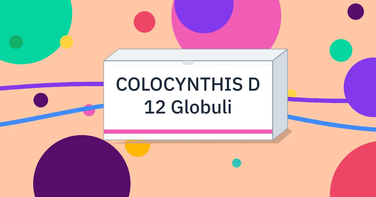 Symbolbild: Packung mit der Aufschrift COLOCYNTHIS D 12 Globuli (PZN 02897158) – Verfügbarkeit und Bezug in Apotheken in Frankfurt am Main
