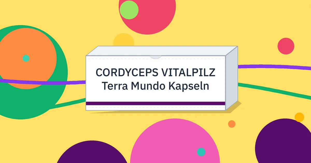 Symbolbild: Packung mit der Aufschrift CORDYCEPS VITALPILZ Terra Mundo Kapseln (PZN 02250988) – Verfügbarkeit und Bezug in Apotheken in Frankfurt am Main