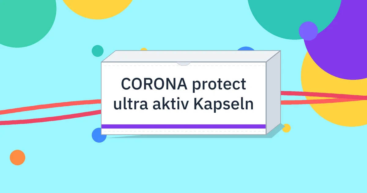 Symbolbild: Packung mit der Aufschrift CORONA protect ultra aktiv Kapseln (PZN 16604088) – Verfügbarkeit und Bezug in Apotheken in Frankfurt am Main