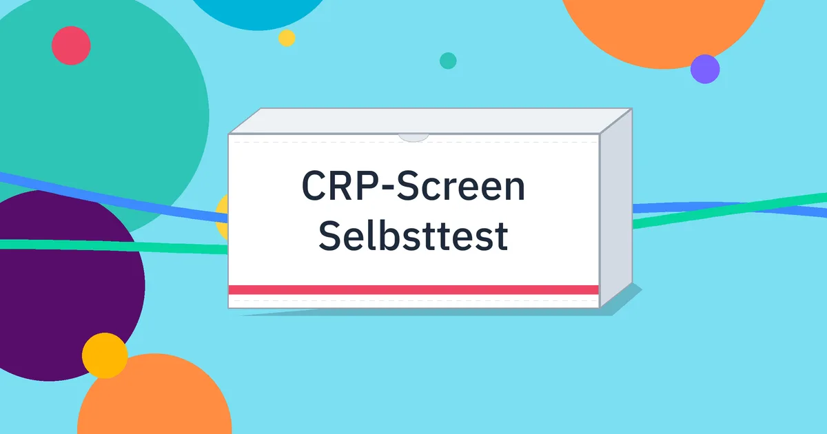 Symbolbild: Packung mit der Aufschrift CRP-Screen Selbsttest (PZN 19371466) – Verfügbarkeit und Bezug in Apotheken in Frankfurt am Main