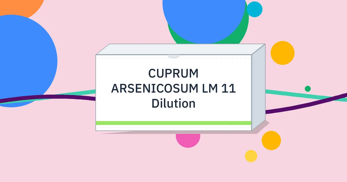 Symbolbild: Packung mit der Aufschrift CUPRUM ARSENICOSUM LM 11 Dilution (PZN 12837720) – Verfügbarkeit und Bezug in Apotheken in Frankfurt am Main