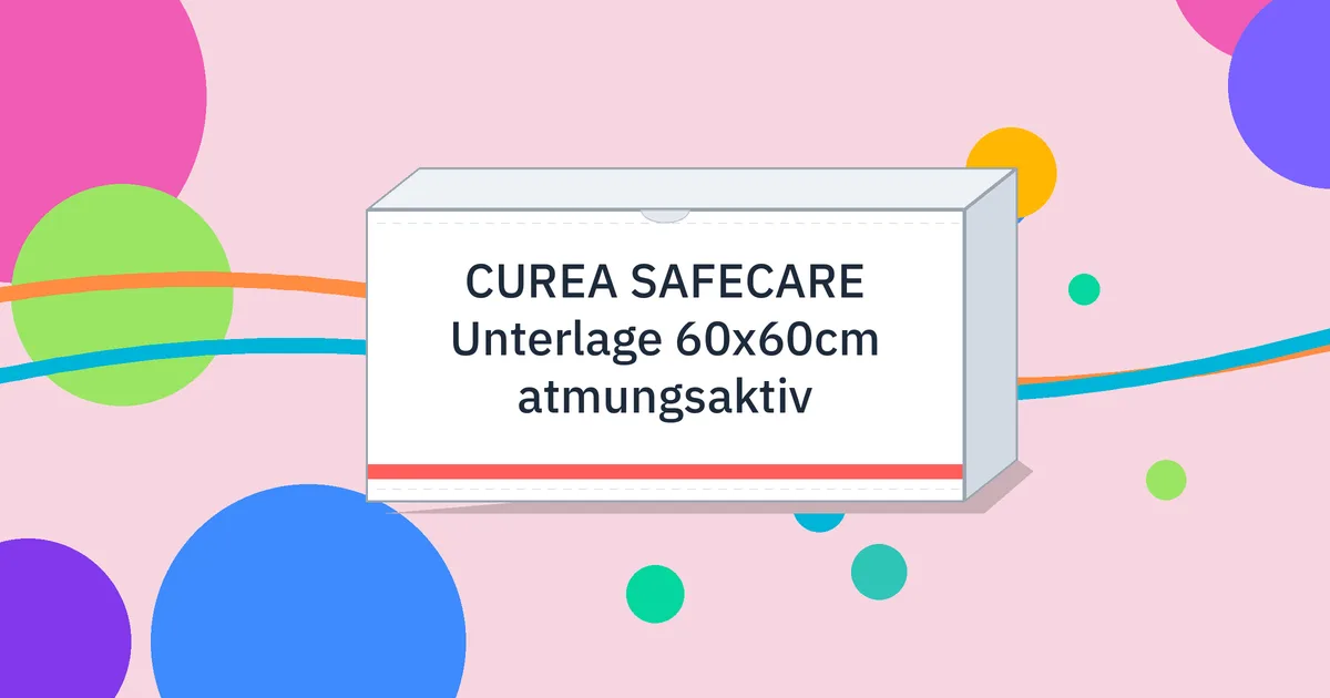 Symbolbild: Packung mit der Aufschrift CUREA SAFECARE Unterlage 60x60cm atmungsaktiv (PZN 18754745) – Verfügbarkeit und Bezug in Apotheken in Frankfurt am Main