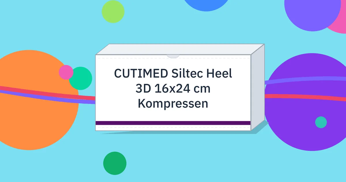 Symbolbild: Packung mit der Aufschrift CUTIMED Siltec Heel 3D 16x24 cm Kompressen (PZN 17451304) – Verfügbarkeit und Bezug in Apotheken in Frankfurt am Main