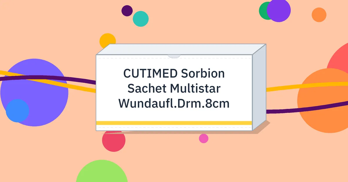 Symbolbild: Packung mit der Aufschrift CUTIMED Sorbion Sachet Multistar Wundaufl.Drm.8cm (PZN 11361764) – Verfügbarkeit und Bezug in Apotheken in Frankfurt am Main