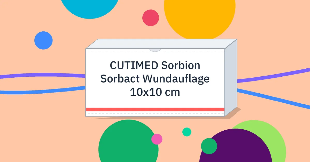 Symbolbild: Packung mit der Aufschrift CUTIMED Sorbion Sorbact Wundauflage 10x10 cm (PZN 17931547) – Verfügbarkeit und Bezug in Apotheken in Frankfurt am Main
