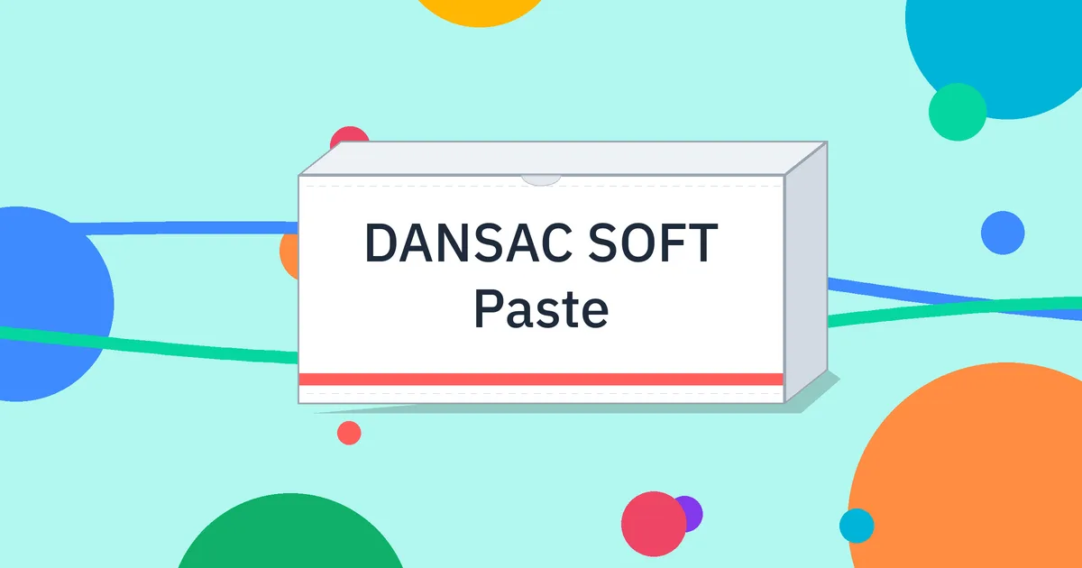 Symbolbild: Packung mit der Aufschrift DANSAC SOFT Paste (PZN 01066113) – Verfügbarkeit und Bezug in Apotheken in Frankfurt am Main