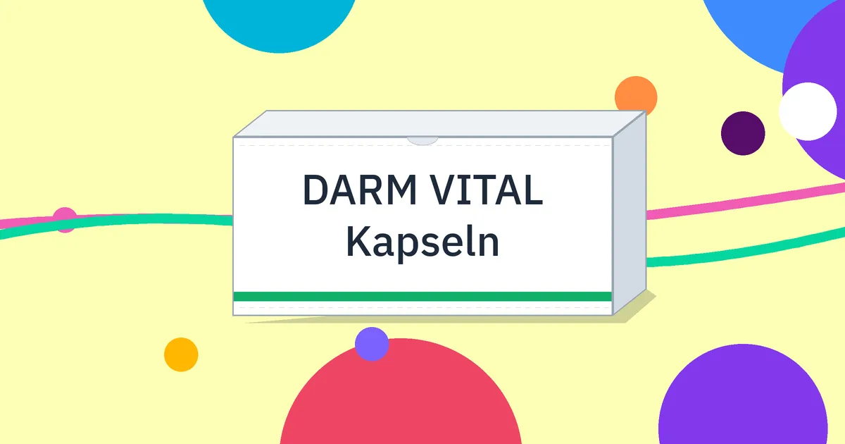 Symbolbild: Packung mit der Aufschrift DARM VITAL Kapseln (PZN 04111423) – Verfügbarkeit und Bezug in Apotheken in Frankfurt am Main
