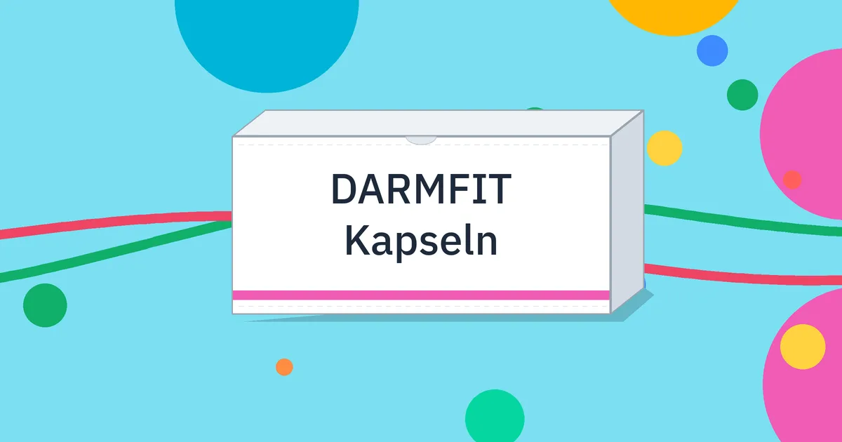 Symbolbild: Packung mit der Aufschrift DARMFIT Kapseln (PZN 13501413) – Verfügbarkeit und Bezug in Apotheken in Frankfurt am Main