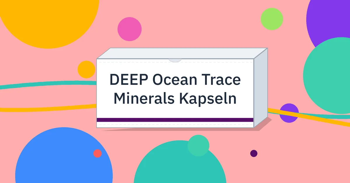 Symbolbild: Packung mit der Aufschrift DEEP Ocean Trace Minerals Kapseln (PZN 16396690) – Verfügbarkeit und Bezug in Apotheken in Frankfurt am Main