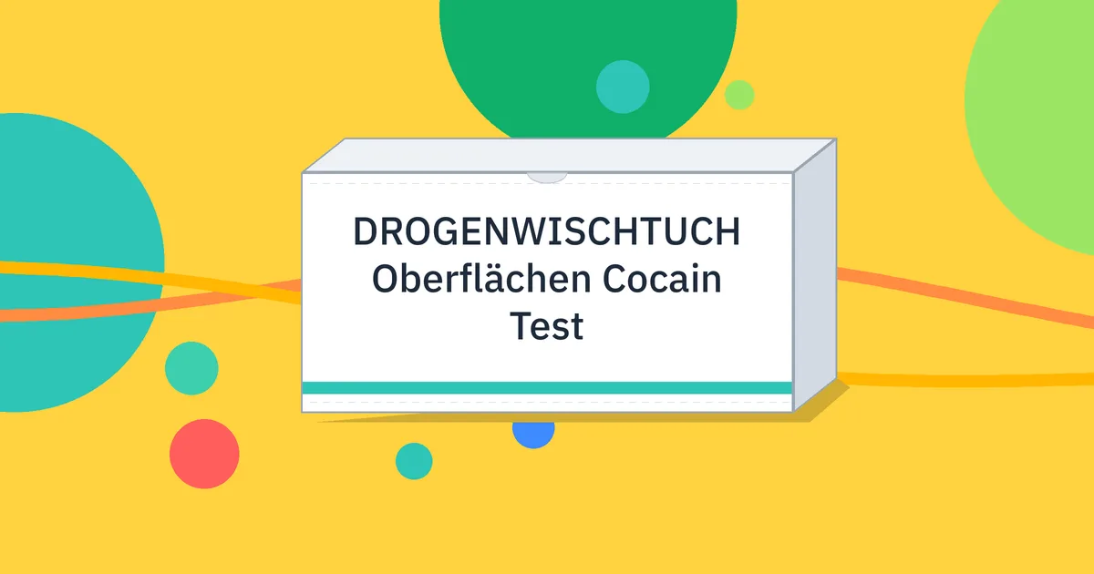 Symbolbild: Packung mit der Aufschrift DROGENWISCHTUCH Oberflächen Cocain Test (PZN 18803165) – Verfügbarkeit und Bezug in Apotheken in Frankfurt am Main