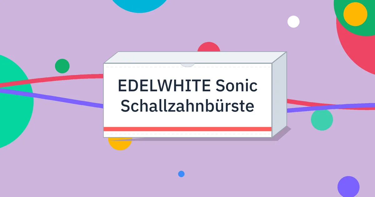 Symbolbild: Packung mit der Aufschrift EDELWHITE Sonic Schallzahnbürste (PZN 09517288) – Verfügbarkeit und Bezug in Apotheken in Frankfurt am Main
