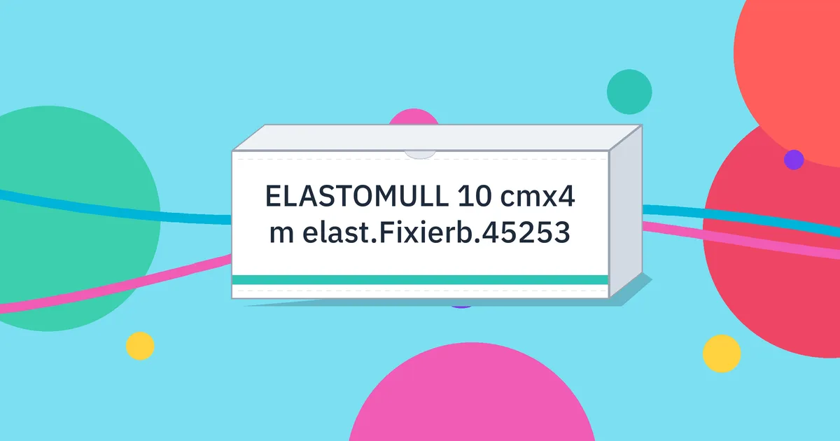 Symbolbild: Packung mit der Aufschrift ELASTOMULL 10 cmx4 m elast.Fixierb.45253 (PZN 12656510) – Verfügbarkeit und Bezug in Apotheken in Frankfurt am Main